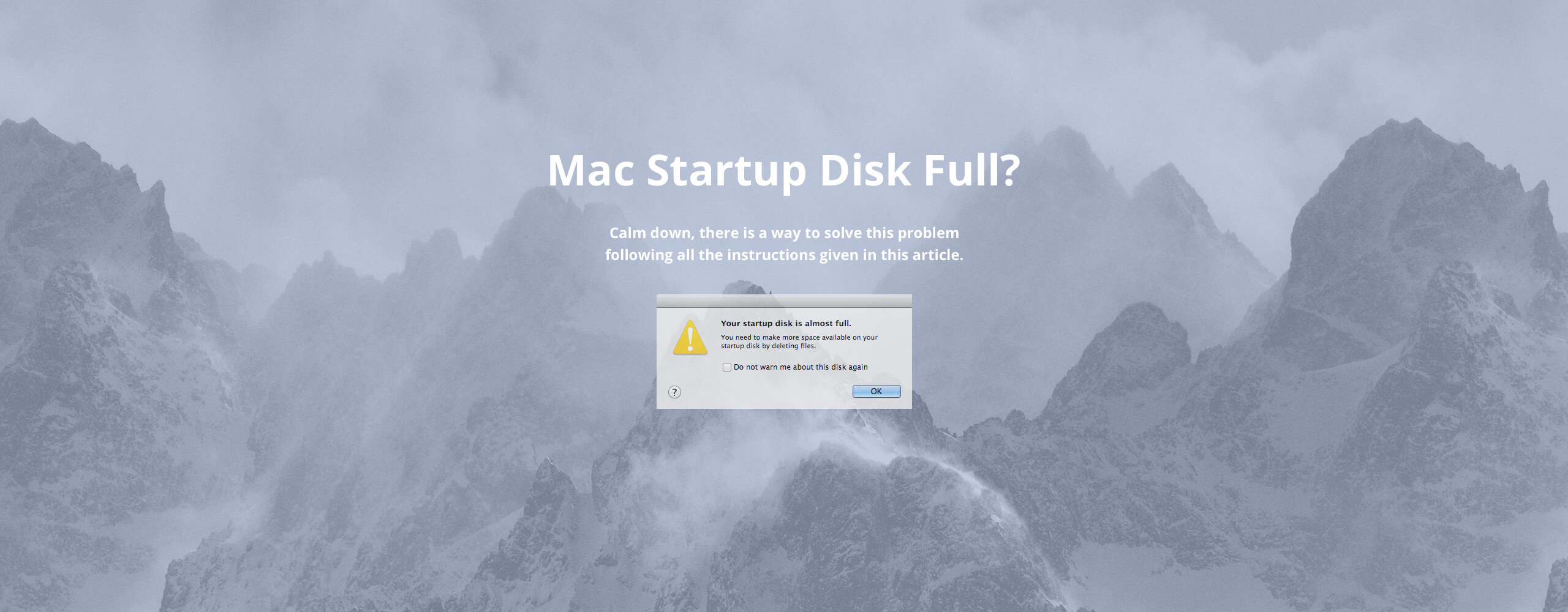 Startup Disk Full