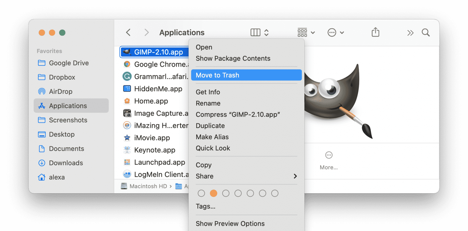 Uninstall GIMP From Mac Removal Guide Nektony