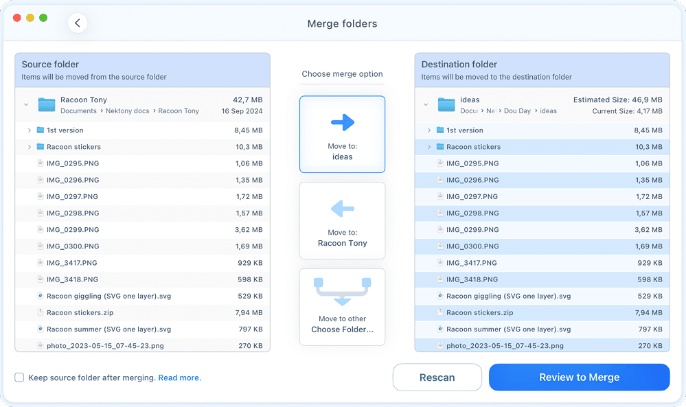 How to merge folders on Mac safely (No Data Loss)